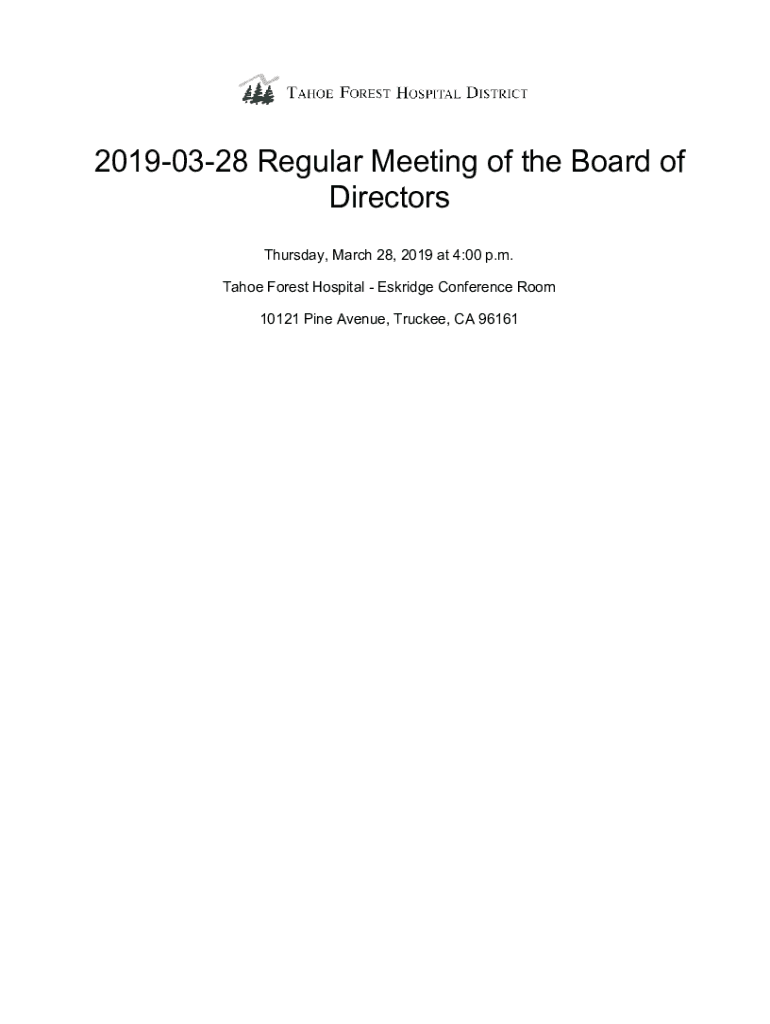 Fillable Online www.tfhd.comTahoe Forest Health System Tahoe Forest ...