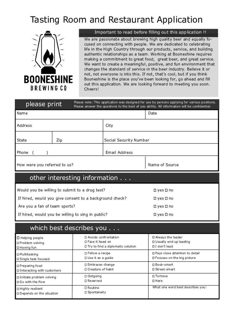 Fillable Online Tasting Room and Restaurant Application - Squarespace ...