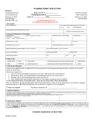 Fillable Online PLUMBING PERMIT APPLICATION Complete ... - Squarespace Fax Email Print - pdfFiller