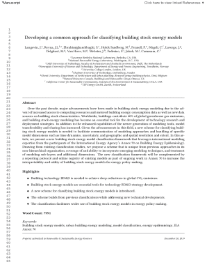 Fillable Online Developing a common approach for classifying building ...