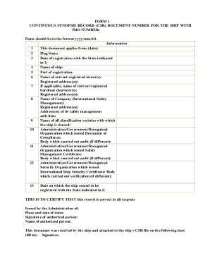 Fillable Online www.mardep.gov.hkenpubservicesContinuous Synopsis ...