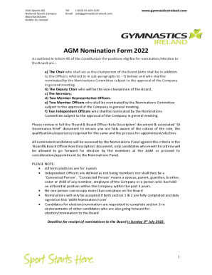 Fillable Online 2022-AGM-Board-Officer-Nomination-Form ... - Amazon S3 Fax Email Print - pdfFiller
