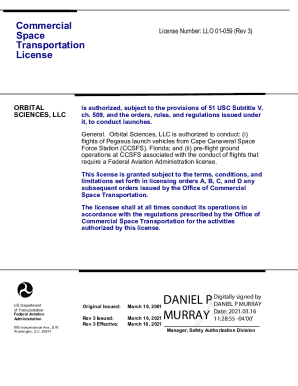 Fillable Online www.faa.govaboutofficeorgCommercial Space ...