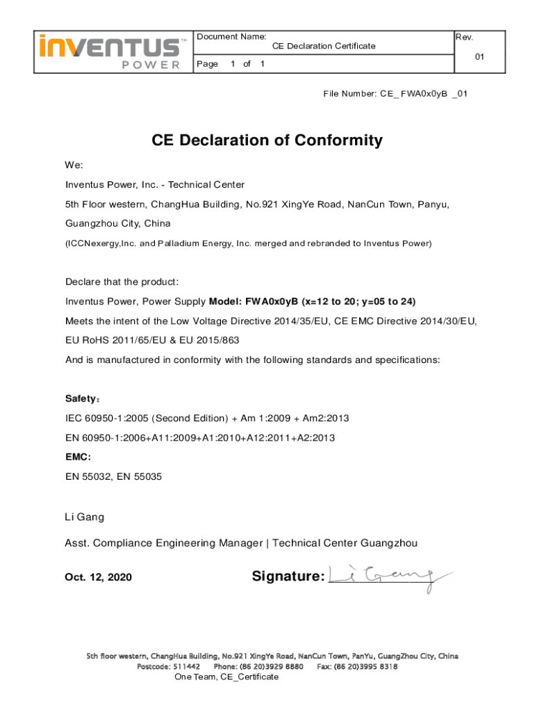 Fillable Online www.shiphub.coce-CE Marking, CE Certificate and Declaration of Conformity Fax ...