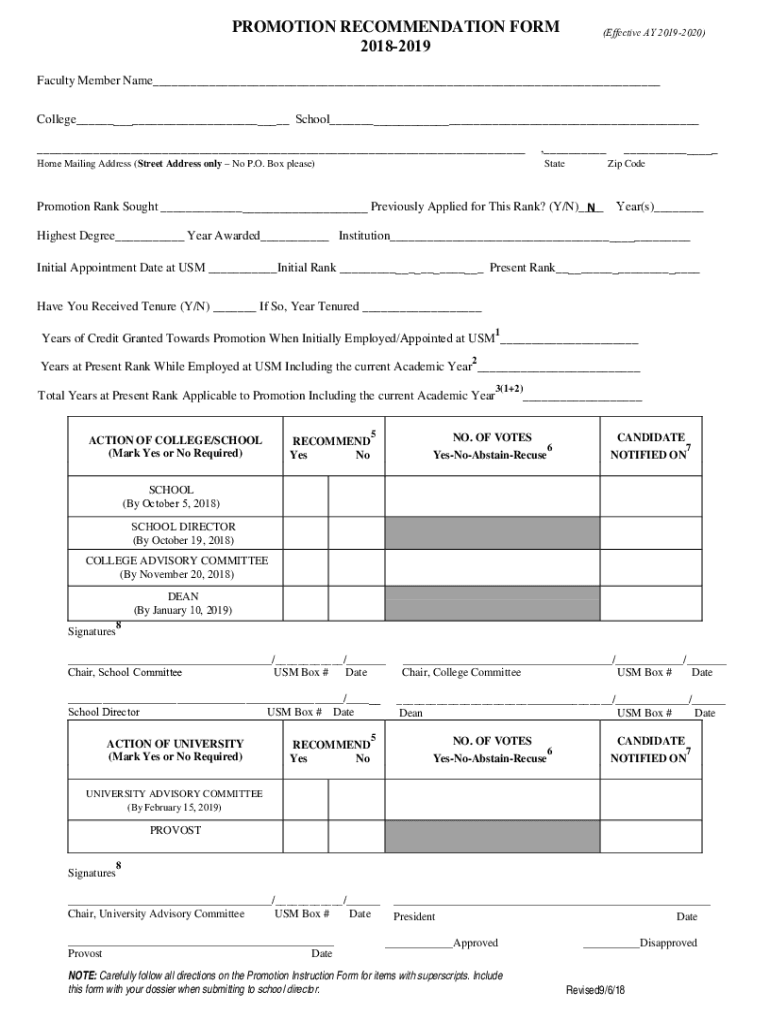 Fillable Online Instruction Sheet for Promotion Recommendation Form - ALL RANKS Fax Email Print ...