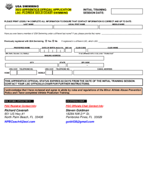 Fillable Online usa swimming 2022 apprentice official application ...
