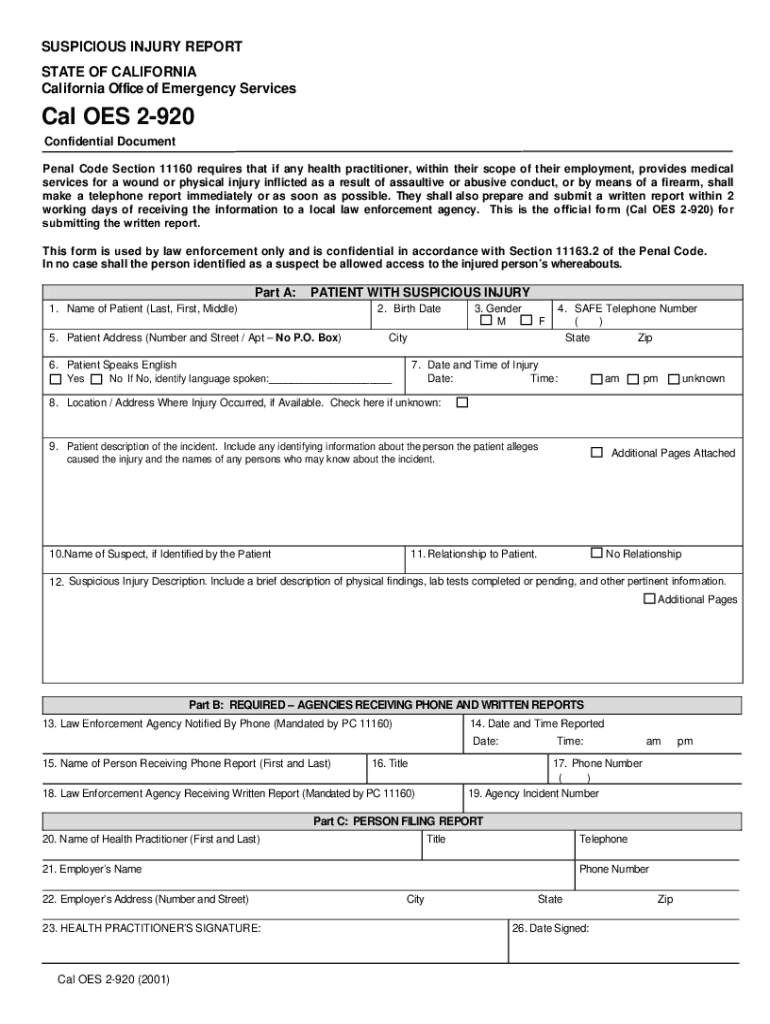 Fillable Online www.uslegalforms.comform-library219338Suspicious Injury ...