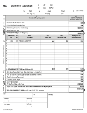 Fillable Online STATEMENT OF TAXES FOR 2018 Fax Email Print - pdfFiller