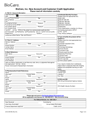 Fillable Online biocaresd.comwp-contentuploadsBioCare, Inc. New Account ...