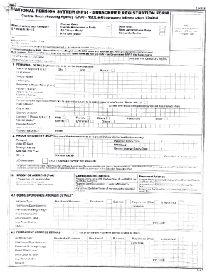 Fillable Online er.indianrailways.gov.in cris uploadsWATIONAL PENSION SYSTEM (NPS) SUBSCRIBER ...