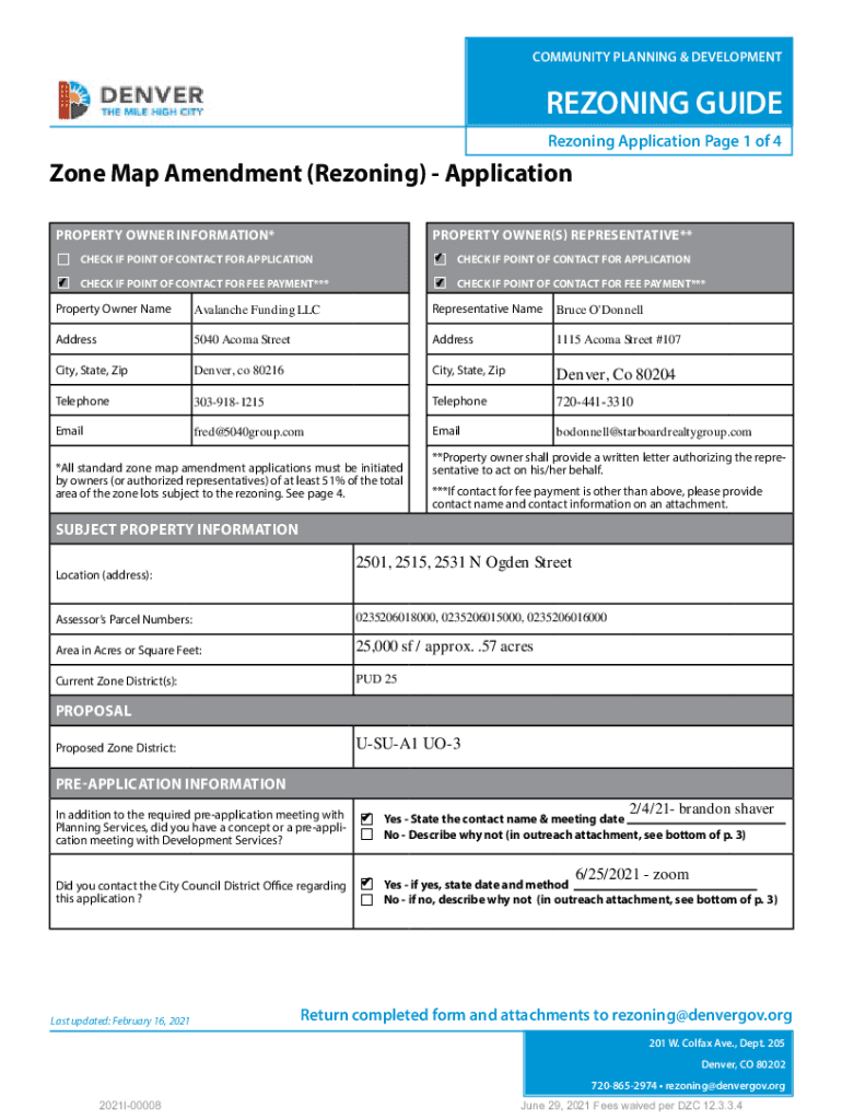 Fillable Online Official Zoning Map Amendment Application #2021I-00008 Fax Email Print - pdfFiller