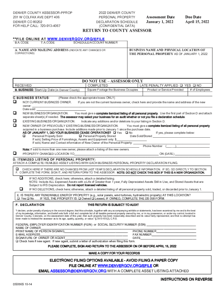 Fillable Online 2022-declaration-ds-056s-short-form.pdf Fax Email Print ...
