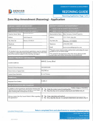 Fillable Online Rezoning Application Page 1 of 4 Zone Map Amendment ...