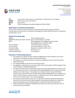 Fillable Online TO: Denver City Council Land Use, Transportation, and ...