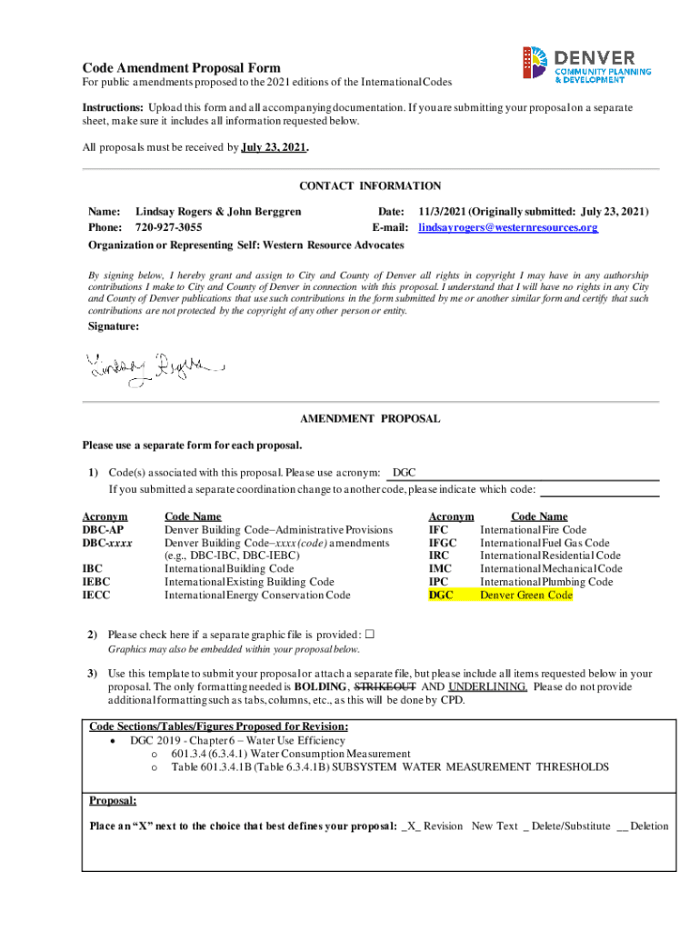 Fillable Online www.denvergov.orgfilesassetsPUBLIC CODE CHANGE PROPOSAL ...