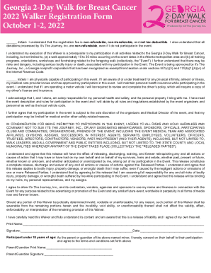 Fillable Online 2022 Walker Registration Form Fax Email Print - pdfFiller