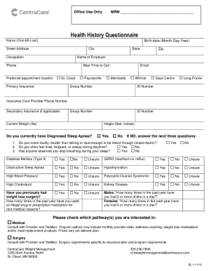 Fillable Online www.signnow.com fill-and-sign-pdf-form 67786Medical History Questionnaire Form ...
