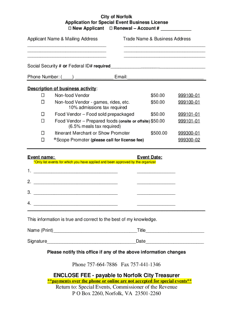 Fillable Online www.norfolk.govDocumentCenterViewCity of Norfolk ...