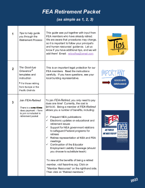 Fillable Online Retirement Services FERS Information - U.S. Office of ...
