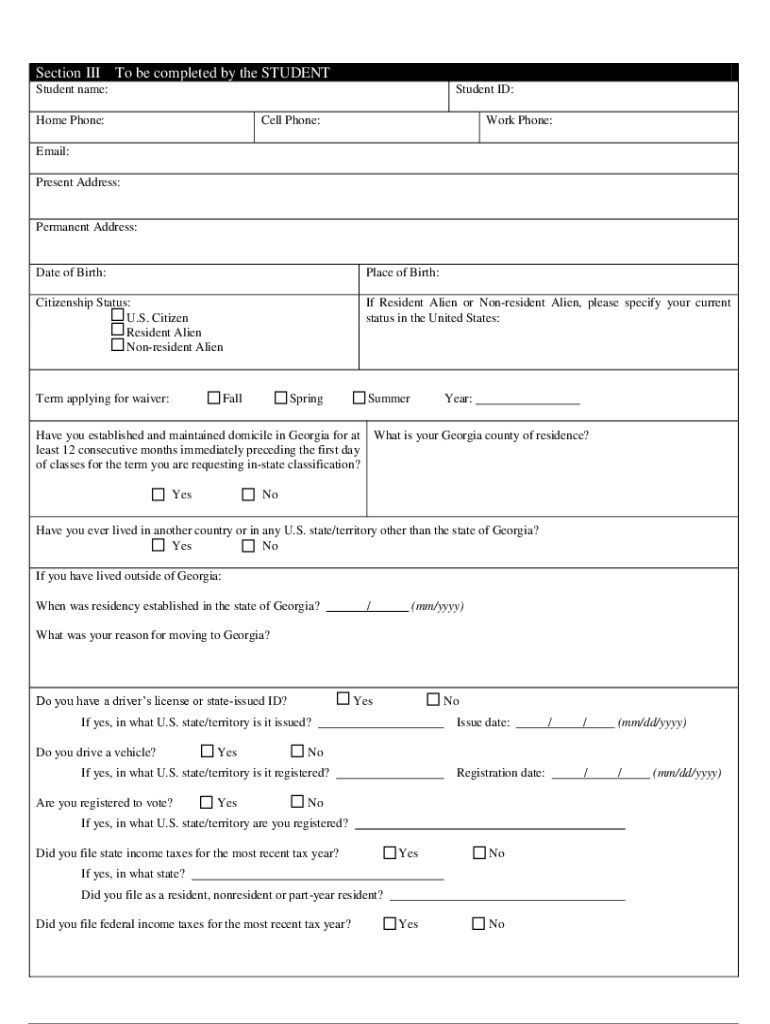 Fillable Online ega.educurrent-studentsfinancialEast Georgia State ...