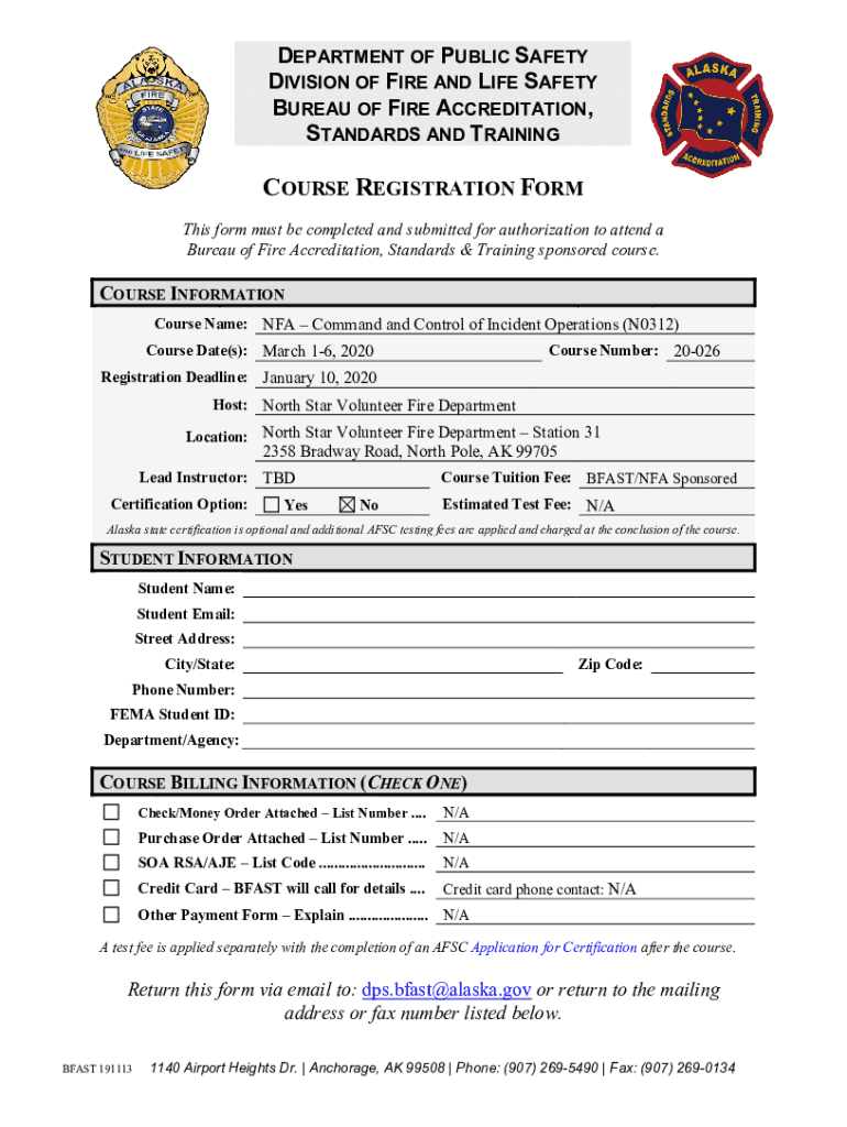 Fillable Online dps alaska dps.alaska.govFireBFASTBFAST - Fire - Alaska ...