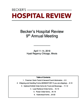 Fillable Online Becker's Hospital Review 9th Annual CEO + CFO ...