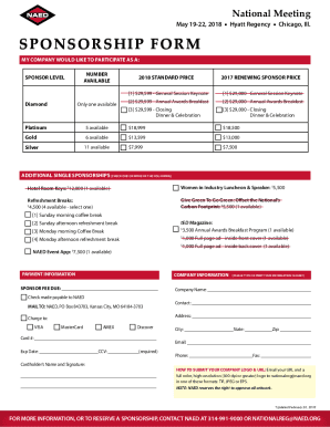 Fillable Online Sponsorship Opportunities - HubSpot Fax Email Print - pdfFiller