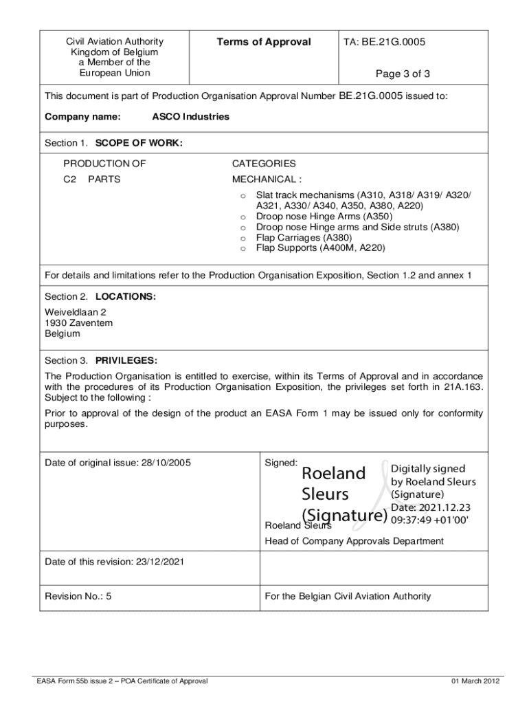 Fillable Online ASCO Form 55b iss 5 Fax Email Print - pdfFiller