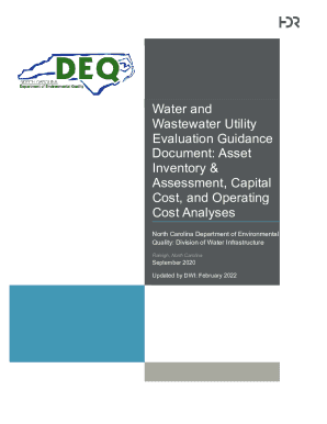 Fillable Online Water and Wastewater Utility Evaluation Guidance ...