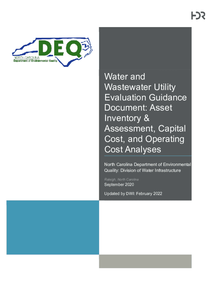 Fillable Online Water and Wastewater Utility Evaluation Guidance ...