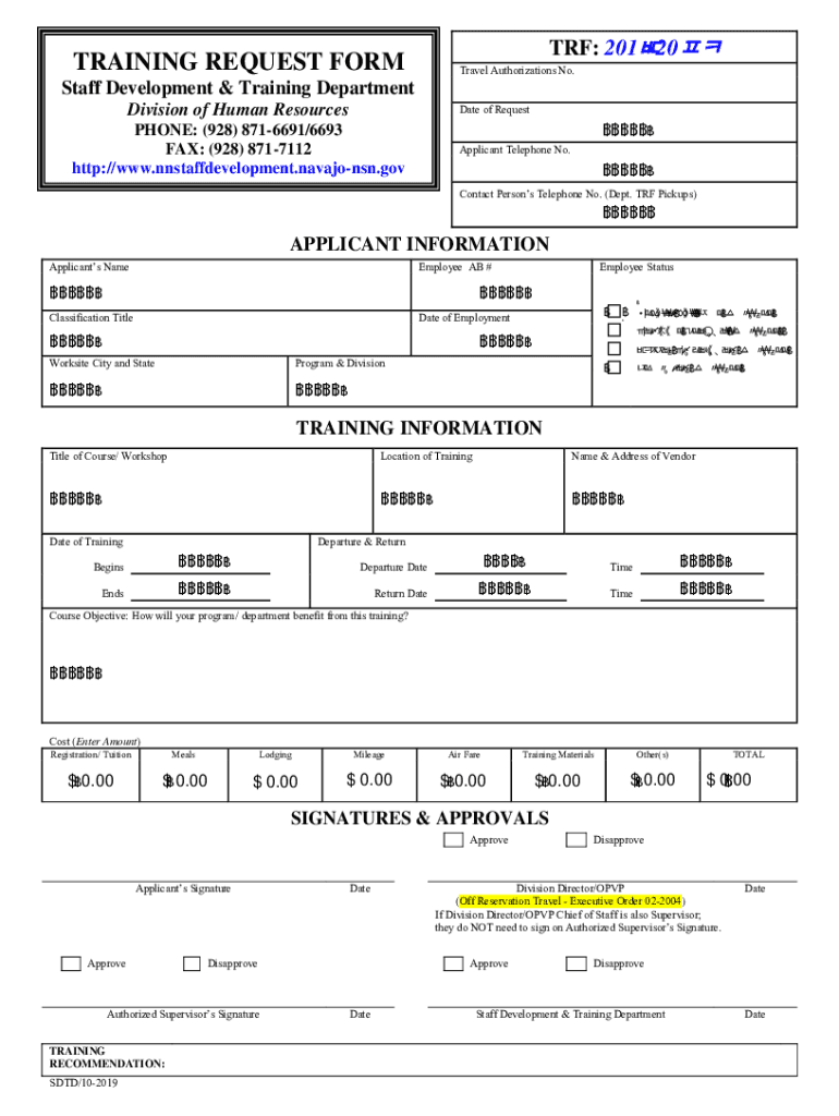 Fillable Online human resources transaction request form (trf ...