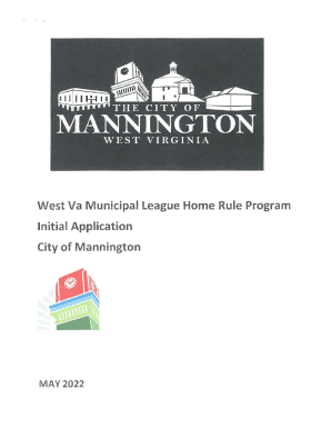Fillable Online revenue wv West Va Municipal League Home Rule Program ...