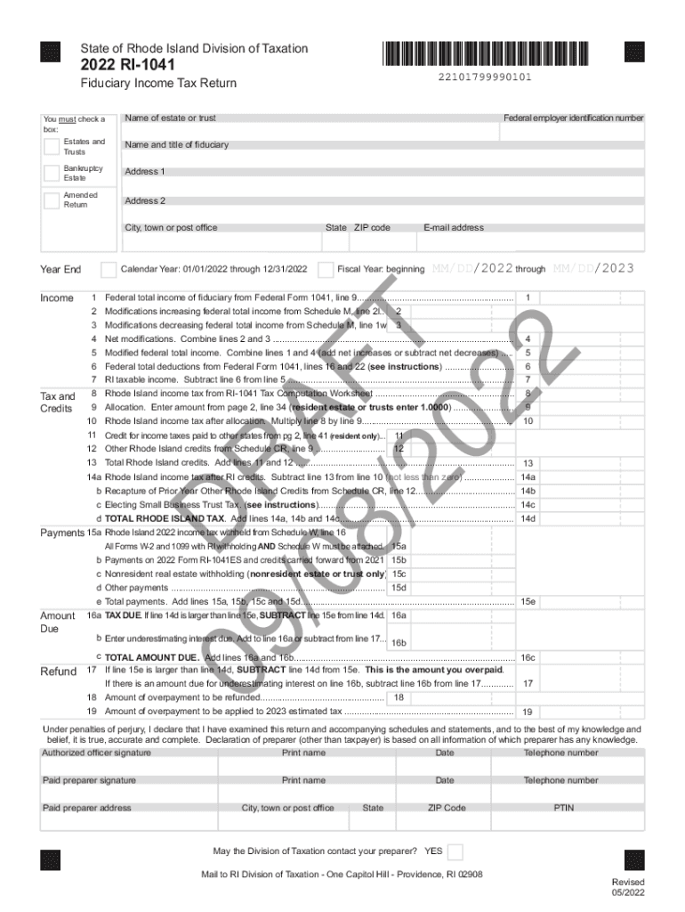 Fillable Online tax ri File a Tax ReturnRI Division of Taxation - Rhode ...