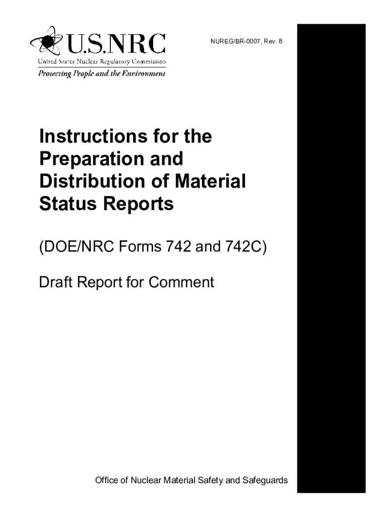 Fillable Online NUREG-BR-0007 DFC, Rev. 8 "Instructions for the ...