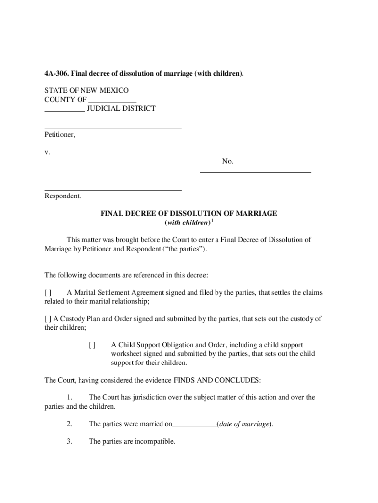 Fillable Online www.formalu.comforms67034Final decree of dissolution of marriage (with children ...