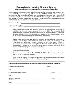 Fillable Online www.phfa.orgformsmultifamilyapplicationPennsylvania ...