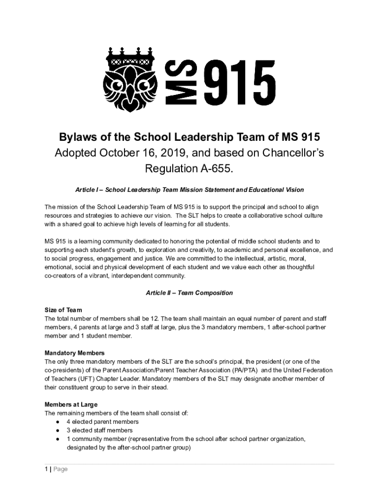 Fillable Online www.ms915brooklyn.org11MS-915-SLT-BylawsBylaws of the ...