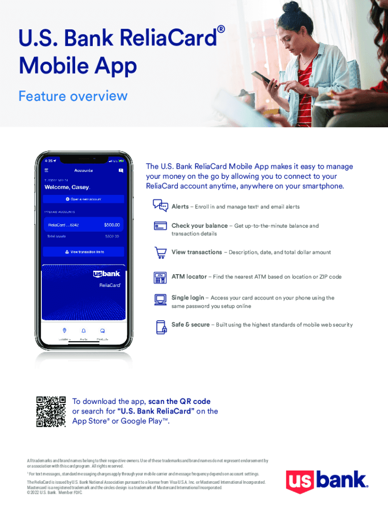 Fillable Online childsupport alaska U.S. Bank ReliaCard Mobile App Fax ...