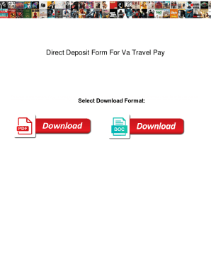 Fillable Online Direct Deposit Form For Va Travel Pay. Direct Deposit ...