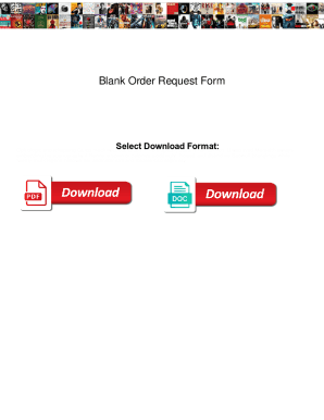 Fillable Online Blank Order Request Form. Blank Order Request Form ...