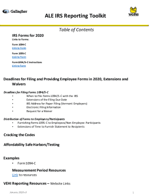Fillable Online IRS Reporting Toolkit. Employer Reporting under ACA Fax Email Print - pdfFiller
