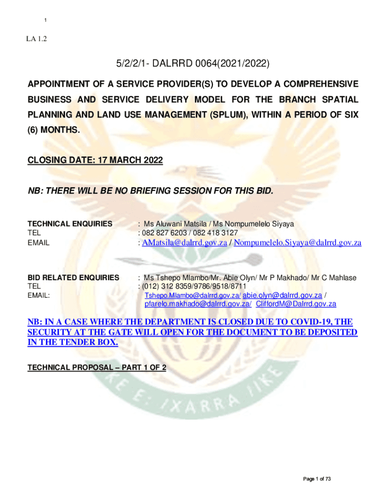 Fillable Online www.dalrrd.gov.zadoaDevsideMenuAPPOINTMENT OF A PANEL ...