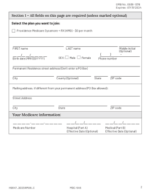 Fillable Online 2023 Medicare Advantage Enrollment Request Form. 2023 ...