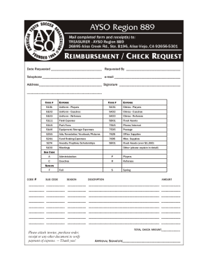 Fillable Online reimbursement request.cdr Fax Email Print - pdfFiller