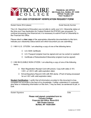 Fillable Online 2022-2023 CITIZENSHIP VERIFICATION REQUEST FORM ...