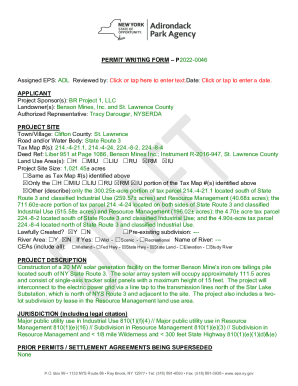 Fillable Online apa ny PERMIT WRITING FORM P2022-0046 Assigned EPS: ADL ...