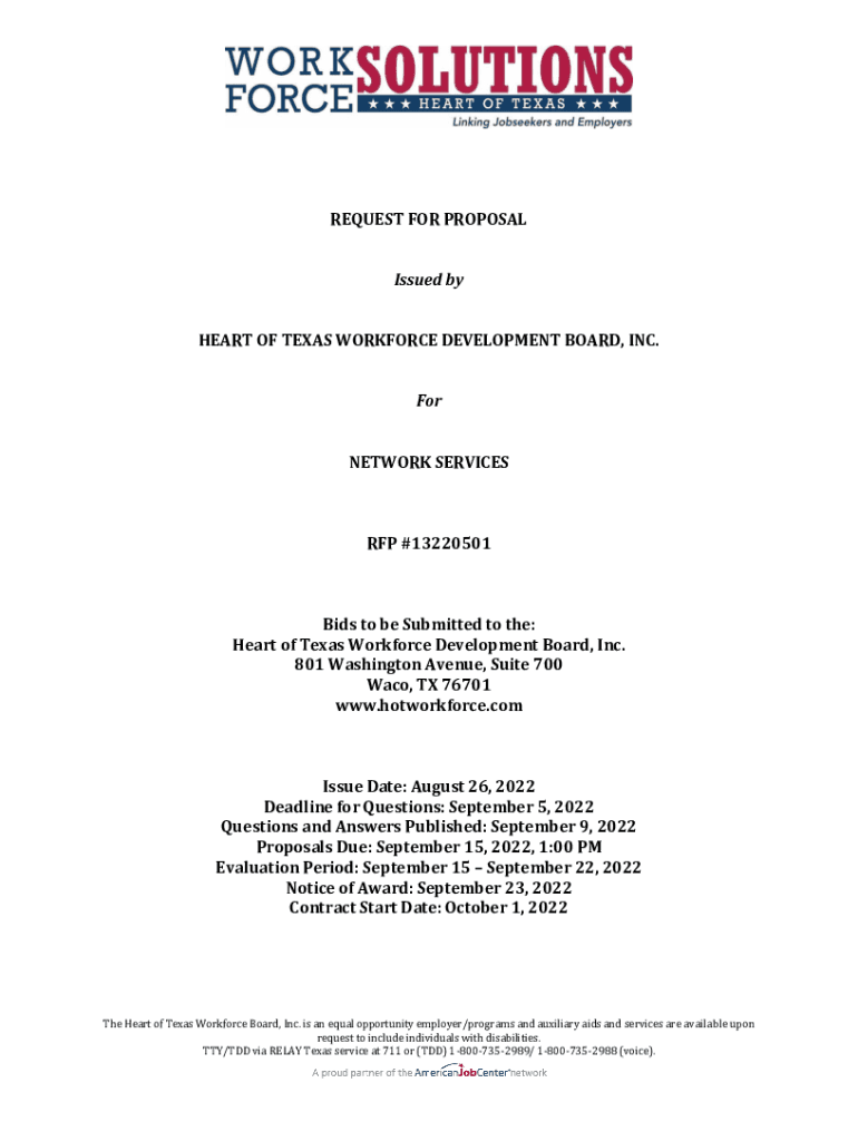 Fillable Online workforce.org wp-content uploadsRequest for Proposals ...