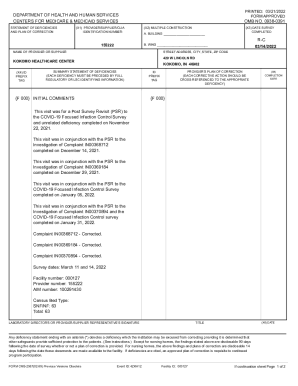 Fillable Online and unrelated deficiency completed on November Fax ...
