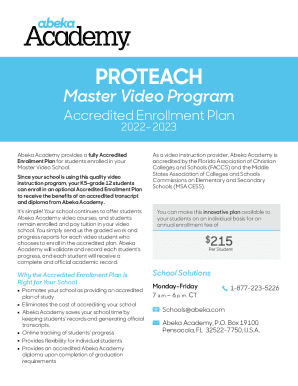 Fillable Online AbekaChristian School ProTeach Master Video ...