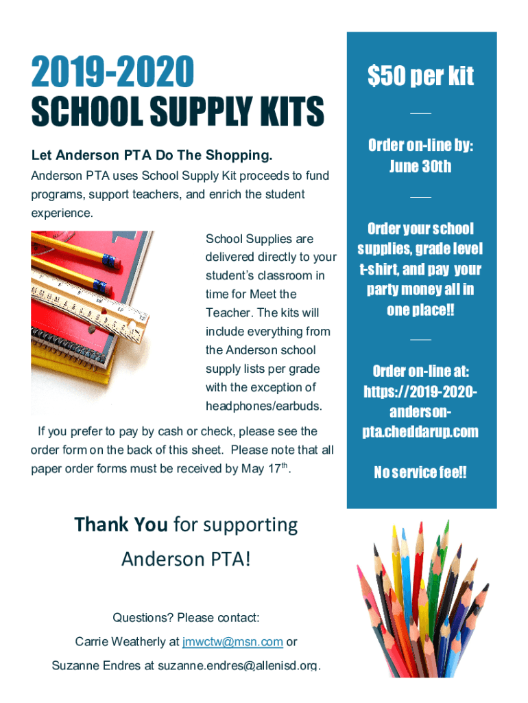 Fillable Online andersonallenpta.membershiptoolkit.comschoolAnderson ...